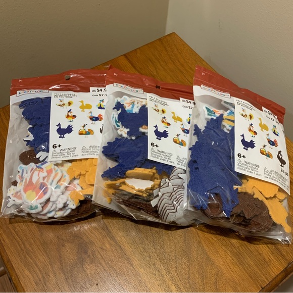 Michaels | Office | Bundle X3 Nwt Creatology Turkeys Felt Stickers ...